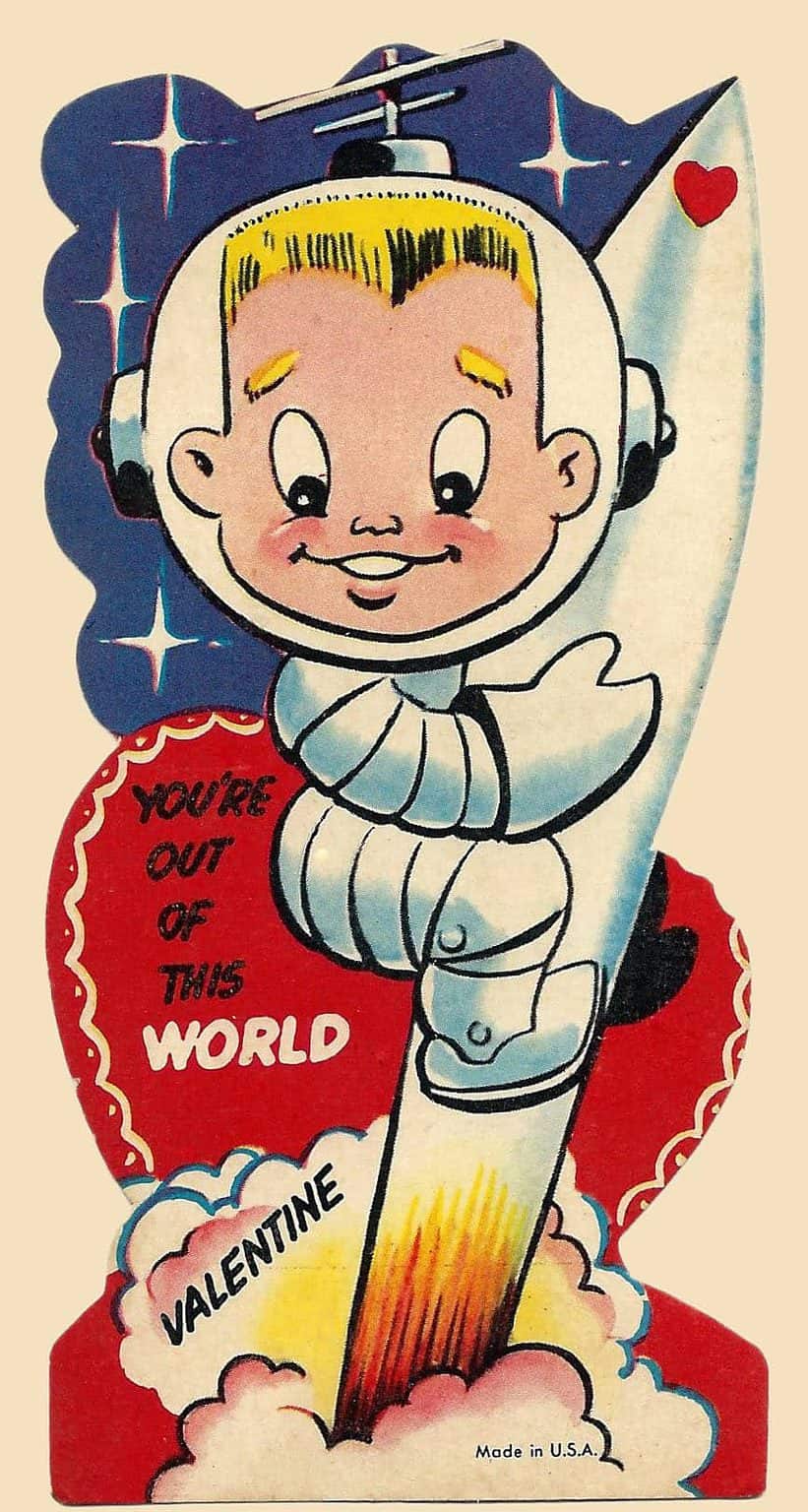 50 Free Printable Retro Space Age Valentines - Things Boomers Like